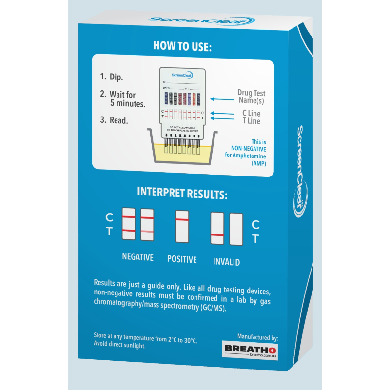 StirlingFildes | URINE DRUG TEST DIP CARDS 3 PACK SCREEN CLEAR 8 PANEL